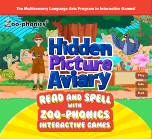Read & Spell Game 5 - Hidden Picture Aviary (PC version) - Zoo-phonics